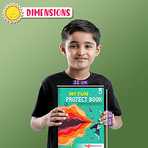 Buy Target Publications My Fun Project Book - 1 Side Coloured & 1 Side ...