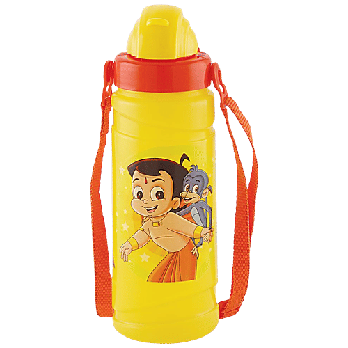 Buy Pratap Happy Champ Chhota Bheem Plastic Water Bottle - Leakproof ...