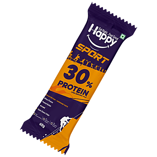 Buy Fitsport Nutrition Happy Sport Protein Bar - Energy Booster, No ...