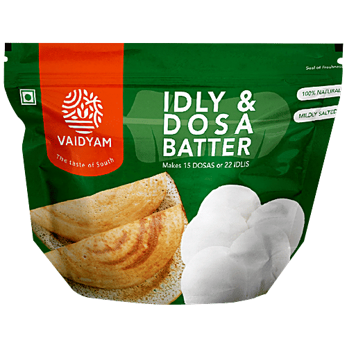 Buy VAIDYAM Idly Dosa Batter - 100% Natural, Mildy Salted Online at ...