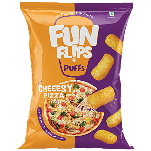 Buy Fun Flips Puffs - Cheeesy Pizza, Baked Online at Best Price of Rs 10 - bigbasket
