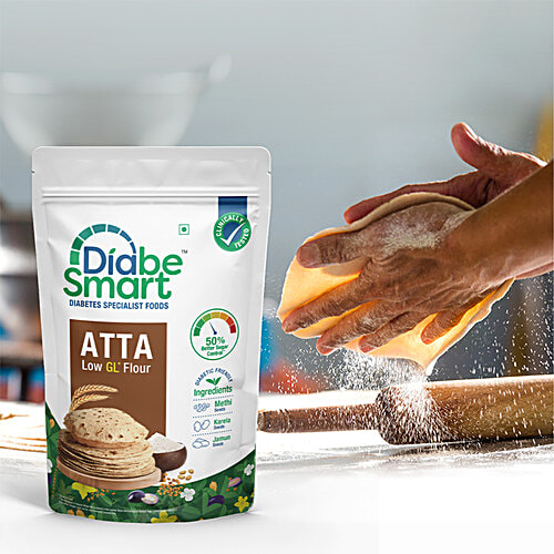 Buy DiabeSmart Diabetic Friendly Atta - 32% Lower Sugar Spike Online at ...