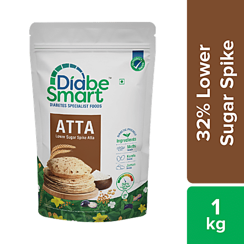 Buy DiabeSmart Diabetic Friendly Atta - 32% Lower Sugar Spike Online at ...