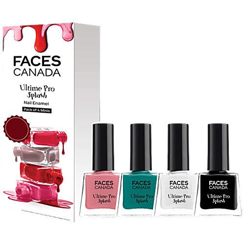 Buy Faces Canada Ultime Pro Splash Mini Nail Enamel - Black Beauty ...