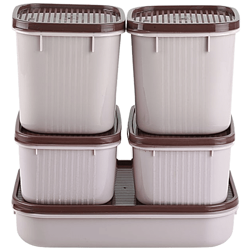 JOYO Alfa Container Set - Plastic, 141, 121, 211, Opaque, Leak Proof ...