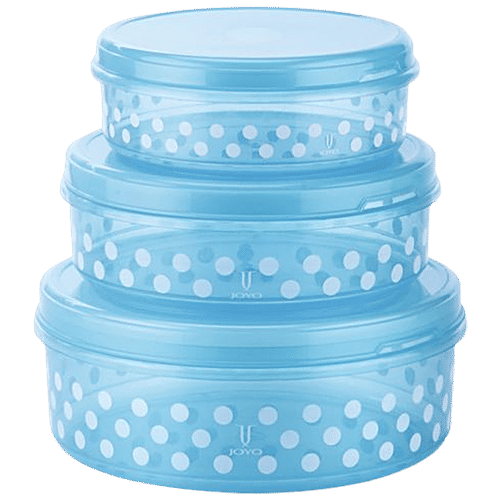 Buy Joyo Food Keeper Set - Plastic, No. 0, 1, 2, Printed Polka ...
