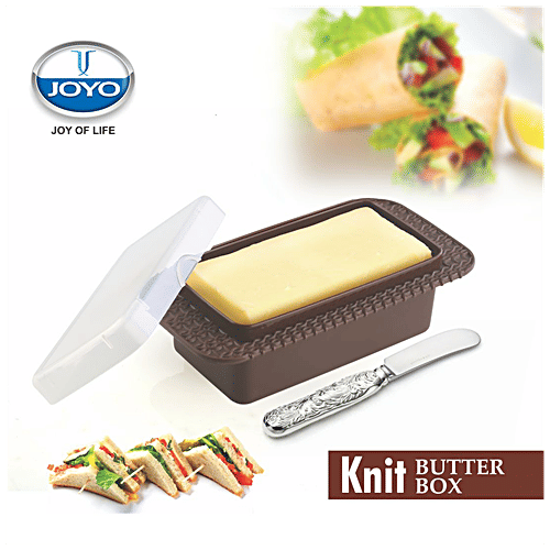 Buy JOYO Knit Butter Box - Plastic, High Quality, Sturdy, Brown Online ...