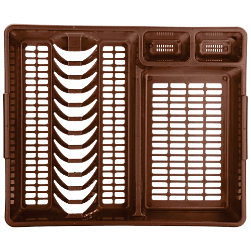 Buy JOYO Plate Tray - Big, Dark Brown, Plastic, High Quality, Organise ...