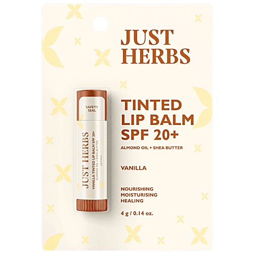 Buy Just Herbs Tinted Lip Balm - With SPF 20+, Almond Oil, Shea Butter ...