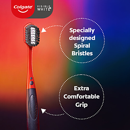Buy Colgate Visible White O2 Toothbrush With Ultra-Soft Bristles For ...