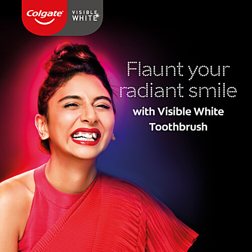 Buy Colgate Visible White O2 Toothbrush With Ultra-Soft Bristles For ...