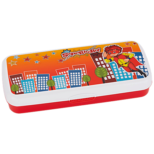 Buy HAZEL Perfect Plastic Pencil Box - Durable, Lightweight, Orange ...