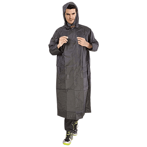 Buy JBG Home Store Water Resistant Polyester Solid Raincoat - With Hood ...