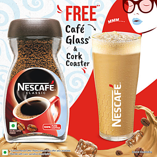 Buy Nescafe Classic Instant Soluble Coffee Powder - 100% Pure Online at ...