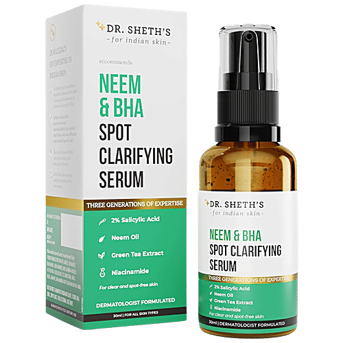 Buy Dr. Sheth's Neem & BHA Spot Clarifying Serum - For All Skin Types Online at Best Price of Rs ...