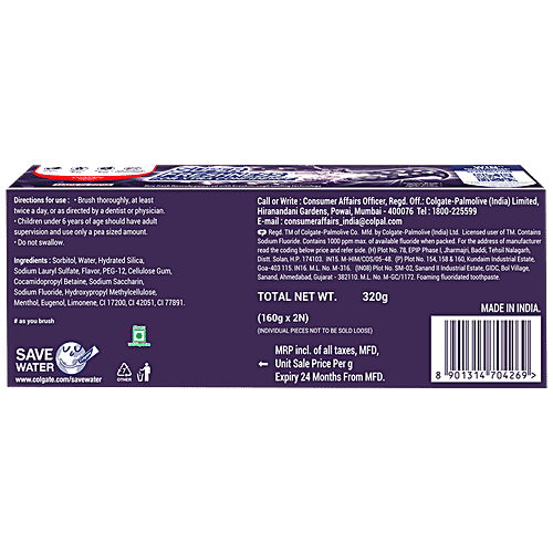 Colgate MaxFresh Purple Gel Toothpaste - Spicy Fresh With Menthol For ...