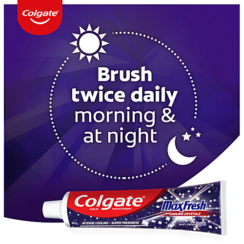 Colgate MaxFresh Purple Gel Toothpaste - Spicy Fresh With Menthol For ...