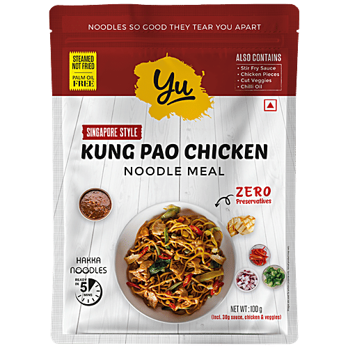 Buy Yu Instant Chicken Hakka Noodles With Kung Pao Sauce + Veggies ...