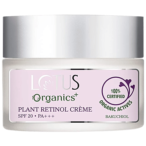 Buy Lotus Organics+ Plant Retinol Creme - Bakuchiol, SPF 20, PA ...