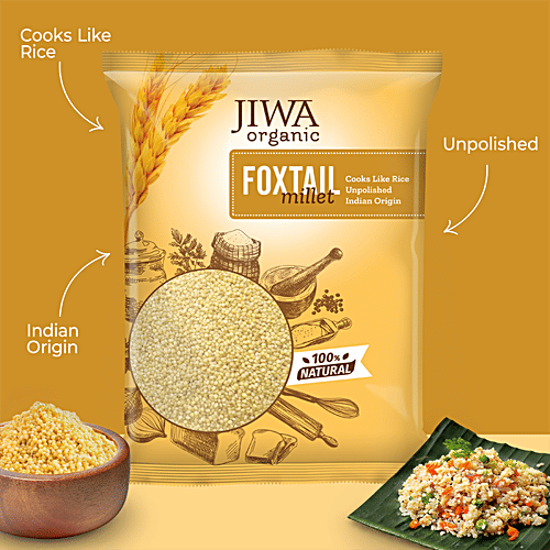 Buy Jiwa Organic Foxtail Millet - Unpolished & Indian Origin Online at ...