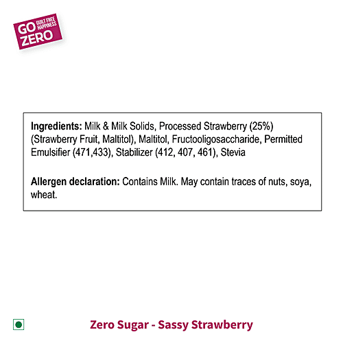 Buy Go Zero Zero Sugar Ice Cream - Sassy Strawberry Online at Best ...