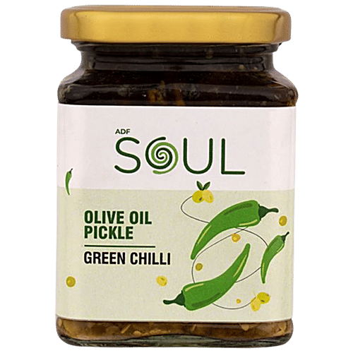 Buy ADF Soul Olive Oil Pickle - Green Chilli Online at Best Price of Rs ...