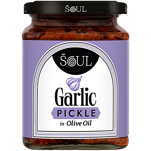 Buy ADF Soul Olive Oil Pickle - Garlic Online at Best Price of Rs 224.1 ...