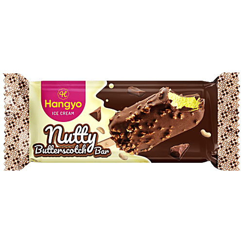 Buy Hangyo Nutty Butterscotch Bar - Medium Fat Ice Cream Online at Best ...