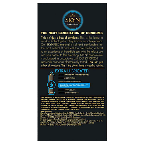 Buy SKYN Extra Premium Condoms - Extra Lubricated, Maximum Comfort ...