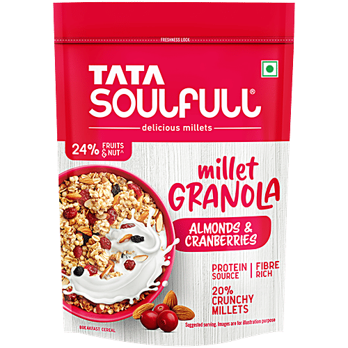 Buy Tata Soulfull Millet Granola Breakfast Cereal - Almonds ...