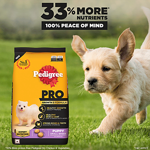 Buy Pedigree PRO Puppy - Dry Dog Food, For Small Breed, 2-9 Months ...