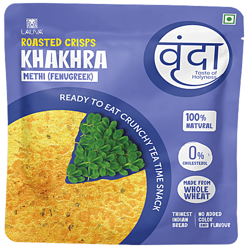 Buy Lauva Vrunda Methi Khakhra Roasted Crisps - Ready To Eat Snacks ...