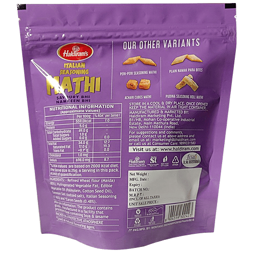 Buy Haldirams Italian Seasoning Mathi - Savoury & Namkeen Online at ...