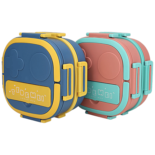 Buy Tedemei 2 Layer Lunch Box - Stainless Steel Interior, 2 & 3 ...