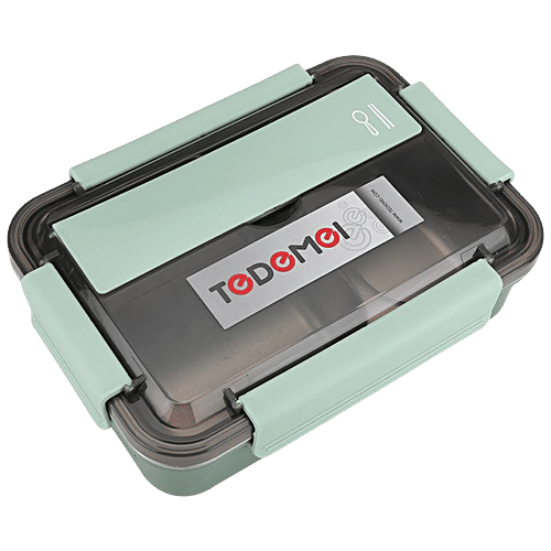 Buy Tedemei Lunch Box - Stainless Steel Interior, 2 Compartment, Green ...