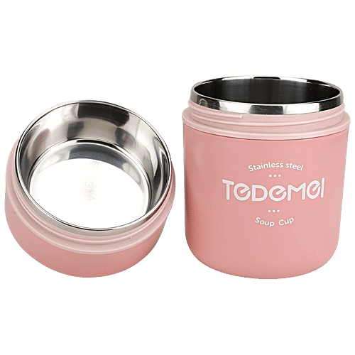 Buy Tedemei Lunch Box - Stainless Steel Interior, 2 Compartment, Round ...