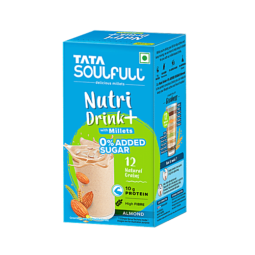 Buy Tata Soulfull Nutri Drink+ With Millets - Almonds, 12 Grains ...