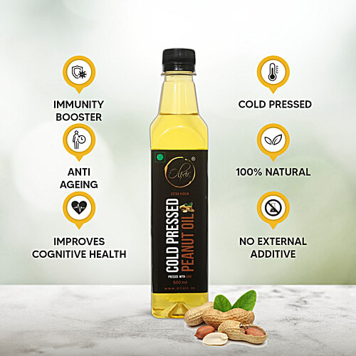 Buy Olixir Cold Pressed Peanut Oil - 100% Natural, No Additives, Boosts ...