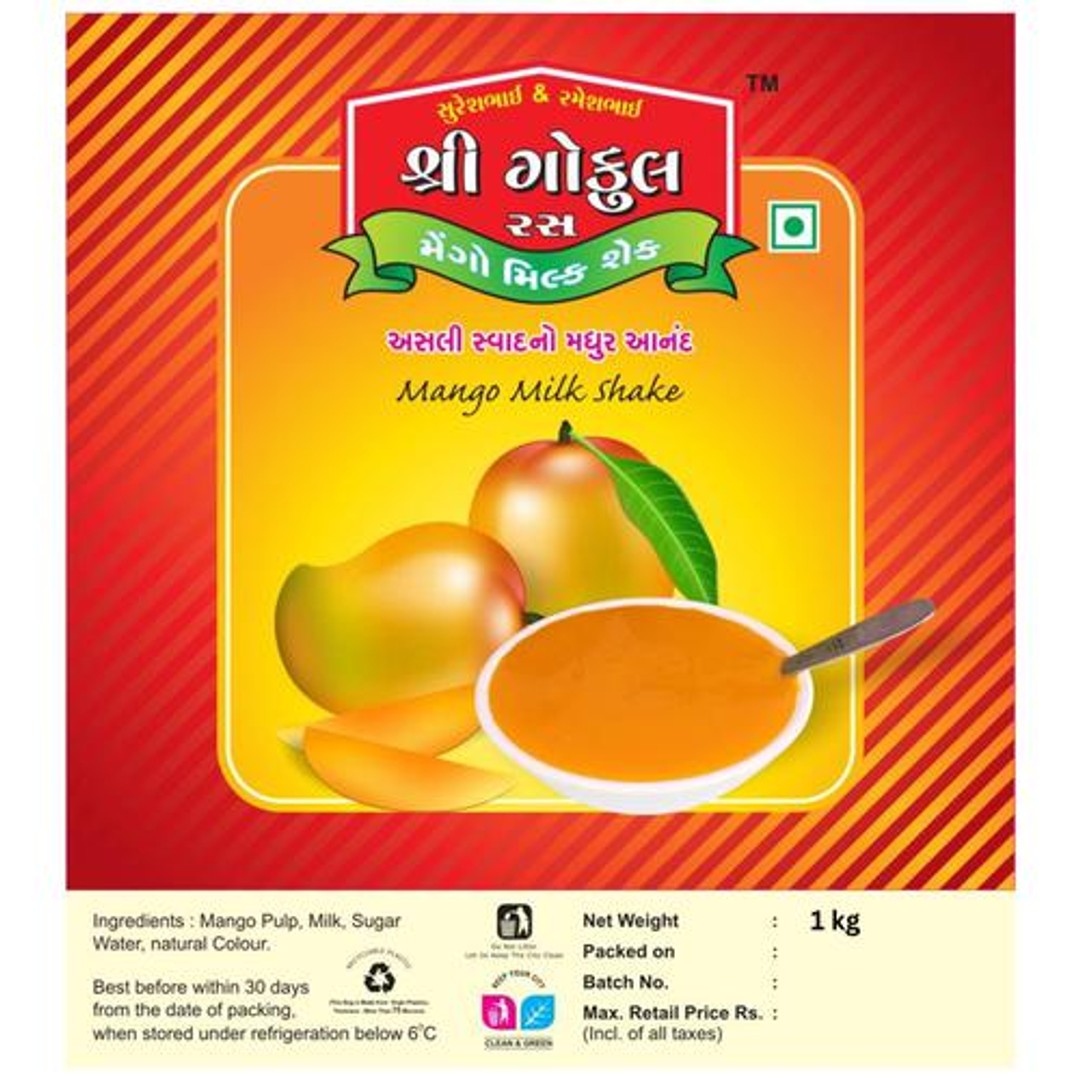 Buy Shree Gokul Ras Mango Milk Shake - 100% Natural Online at Best Price of Rs null - bigbasket