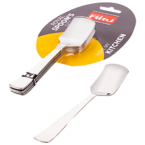 Buy Ritu Stainless Steel Ice Cream Spoon - For Home & Kitchen, Silver ...