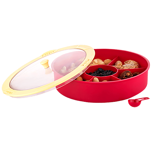 Buy Ritu Masala Box With Transparent Lid - Plastic, 7 Compartments ...