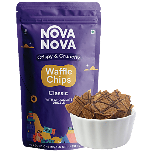 Buy Nova Nova Waffle Chips - Classic With Chocolate Drizzle Online at Best Price of Rs 131.75 ...