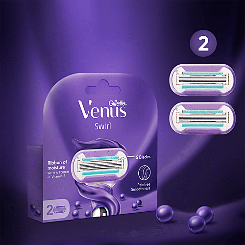 Buy Gillette Venus Venus Swirl Razor Cartridges - Long Lasting Painfree ...