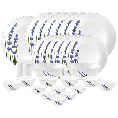Buy LaOpala Dinner Set - Opalware, Novo, English Lavender Online at ...