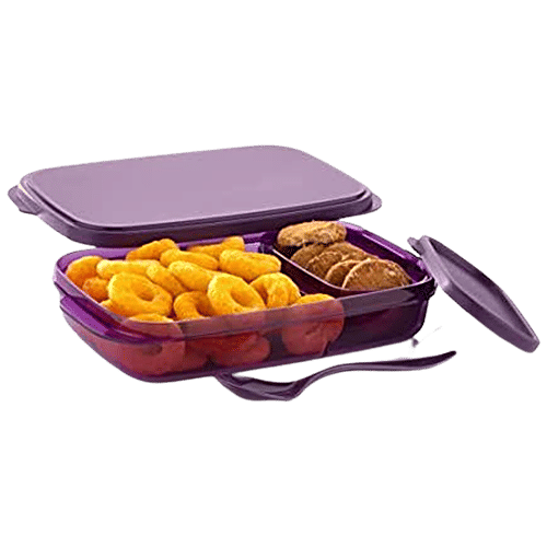 Buy YouBee Lunch/Tiffin Box, Plastic For School, Office With Spoon ...
