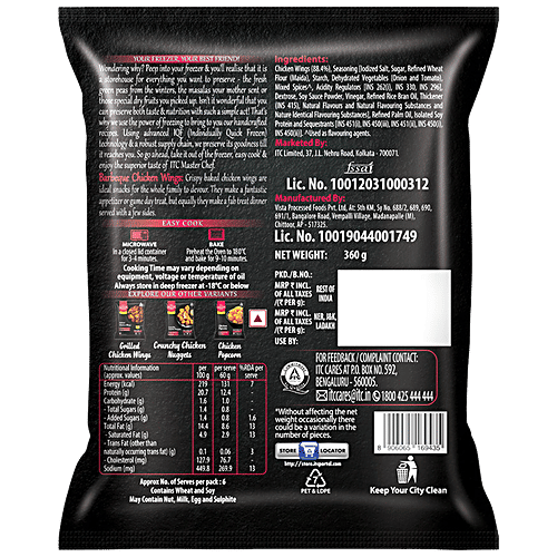 Buy ITC Master Chef Barbeque Chicken Wings - High Protein, Easy Cook ...