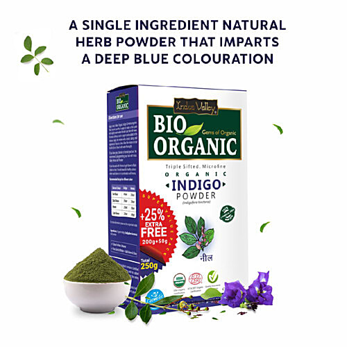 Buy Indus Valley Bio Organic Indigo Powder For Natural Hair Colouring ...