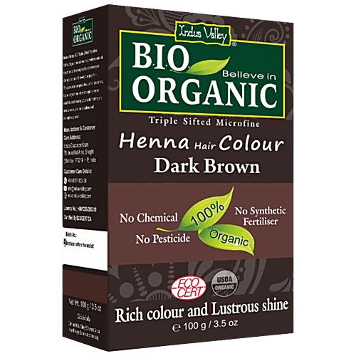 Buy Indus Valley Bio Organic Henna Hair Colour - Dark Brown Online at ...