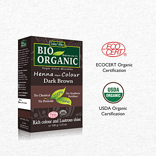 Buy Indus Valley Bio Organic Henna Hair Colour - Dark Brown Online at ...