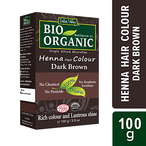 Buy Indus Valley Bio Organic Henna Hair Colour - Dark Brown Online at ...